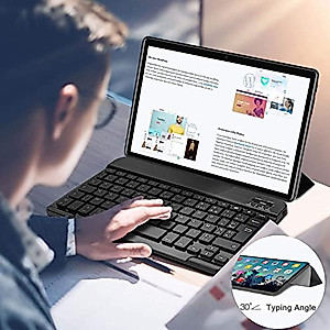 DUODUOGO Tablets 2 in 1, 10.1 inch Android 10 Tablet with Keyboard, 3GB RAM +32GB ROM(128GB Expand) Dual SIM 4G+WiFi, 8000mAh Battery,1280x800 IPS HD Display, 8MP Dual Camera, DGO-G10 (Black)