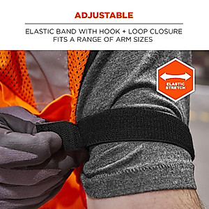 Ergodyne Squids 3386 Vinyl Arm Band ID/Badge Holder, Black