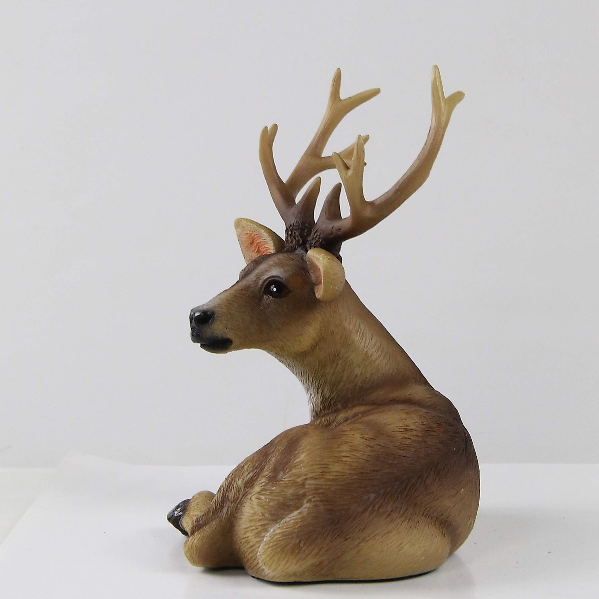 ReefoneArt Paperweight Figurine Festive Deer Animal Sculpture Home Decor or Outdoor Garden Statue - 5X 5 x 3.6 Inches