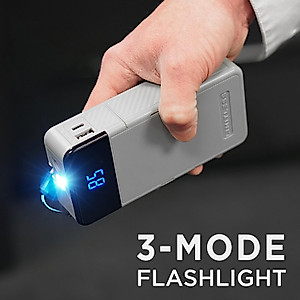 Limitless TotalCharge Portable Power Bank & Wall Charger with Built-in Charging Cables (Gray)