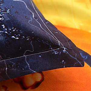 A Nice Night Basketball Print,with Fire and Ice Pattern, Comforter Quilt Set Bedding Sets, for Boys Kids Teen (Basketball, Full)