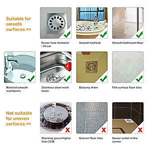 4 Pack Hair Catcher Shower Drain Hair Catcher Drain Cover Bathtub Drain Cover Silicone Hair Stopper for Shower Drain with Suction Cup, Easy to Install and Clean, Suit for Bathroom, Bathtub, Kitchen