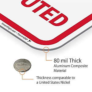 SmartSign No Dumping Violators Will Be Prosecuted Sign - 2 Pack, 18 x 12 inch, 2mm Thick Aluminum Composite, Red/Black on White, Made in USA