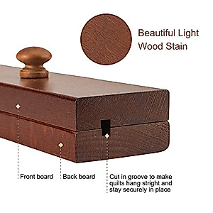 24 Inch Tapestry Hangers Tapestry Rack for Wall for Display Wood Wall Mount Rug Hangers for Walls Rustic Wall Hangers Closet Stands for Hanging Blanket Holder with Screws