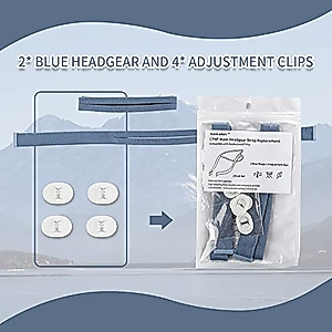 Replacement Headgear Strap for ResMed AirFit P10™ Nasal Pillow CPAP Mask - Secure Fit, Comfortable, and Durable | Pack of Two Straps with Four Adjustment Clips