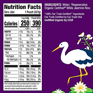 Lundberg Jasmine Rice, Microwave or Stovetop, 6-Pack – Long-Grain, Fluffy & Aromatic, Ready in 90 Seconds, Regenerative Organic Certified, 8 Oz Ea