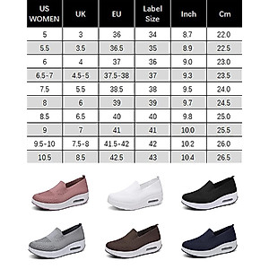 Women's Orthopedic Sneakers, Air Cushion Sole Mesh Up Stretch Platform Sneakers, Cozy Fashion Sneaker Walking Shoes for Elderly Ladies Black