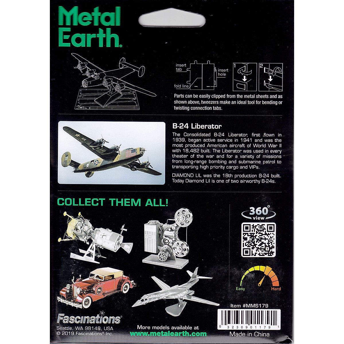 Fascinations Metal Earth B-24 Liberator 3D Metal Model Kit