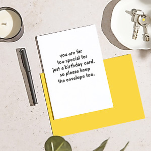 Huxters Birthday Cards – A5 Funny Birthday Card for Women – Friends for her birthfay card - Paper Birthday Gift Card – with Colourful Yellow Envelope – Ideal for Best Friend, Sister (Envelope)