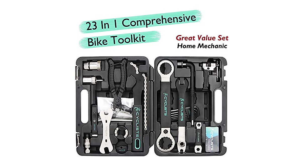 23 Piece Bike Tool Kit for Bicycle Maintenance & Repairs