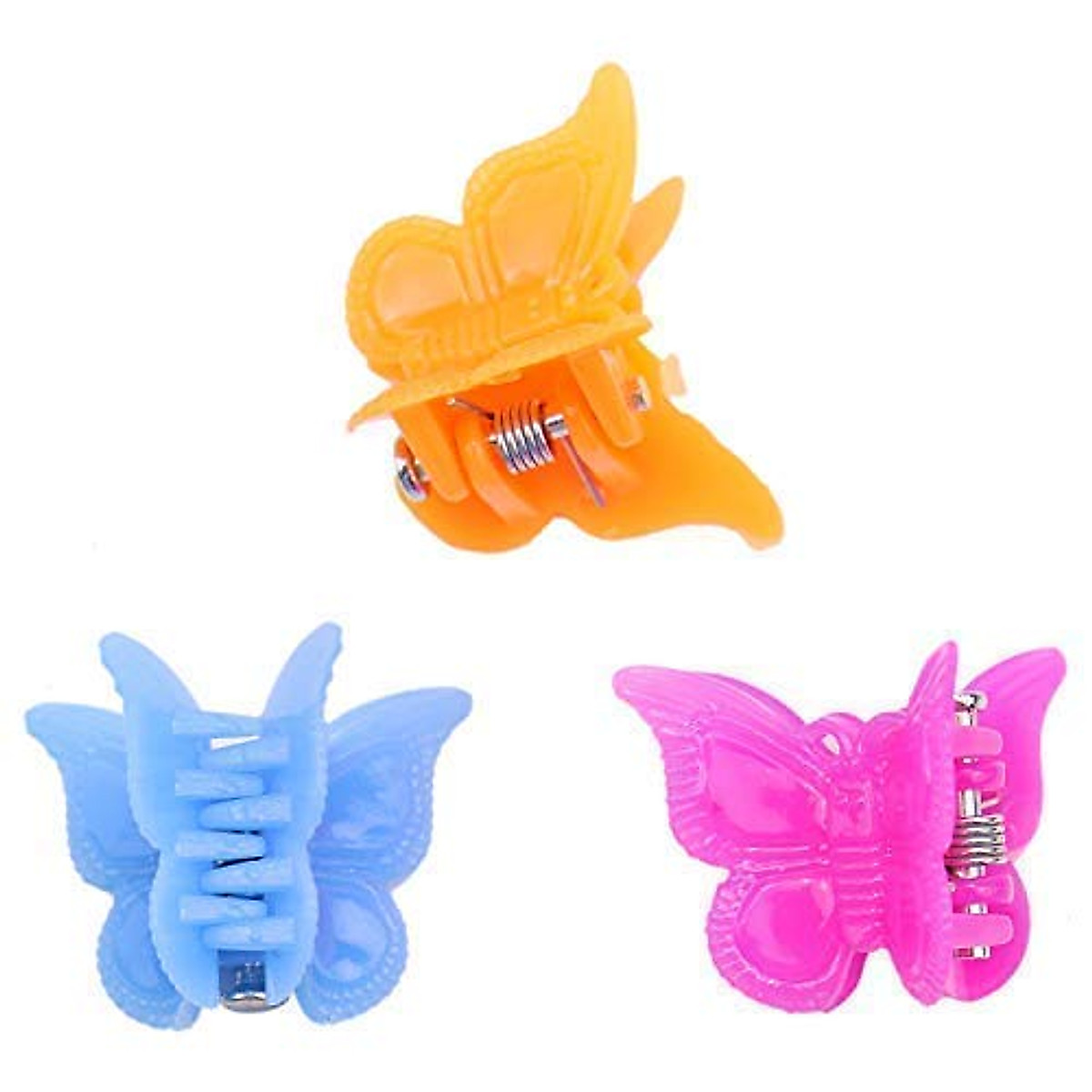 WEFOO 100 Pack Butterfly Hair Clips for Girls and Women, Beautiful Bulk Small Mini Butterfly Hair Clips, Assorted Color