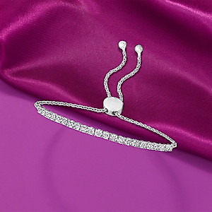 Ross-Simons 0.50 ct. t.w. Diamond Cluster Bolo Bracelet in Sterling Silver