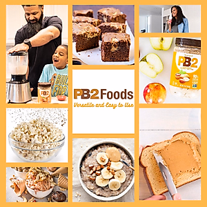 PB2 Original Powdered Peanut Butter - 6g of Protein, 90% Less Fat, Certified Gluten Free, Only 60 Calories per Serving, Perfect for Protein Shakes, Smoothies, and Low-Carb, Keto Diets