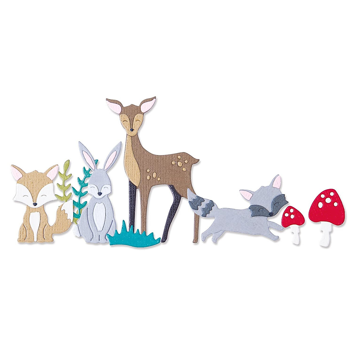 Sizzix Thinlits Die Set 8PK Woodland Nature by Lisa Jones, 665491, Multicolour