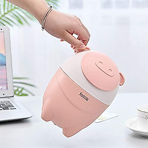 ESD HSDMYSH Mini Cute Desktop Trash Can Mini Desk Garbage Can for Office Desktop Coffee Table Kitchen Pig Cute Garbage Can Small Table Trash Can Bounce Cover Bucket Small Paper Basket