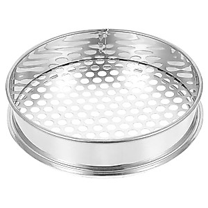 Cabilock Flour Strainer Panning Soil Sifter Compost Sifter Soil Sieve Mesh Filter Sifter for Japanese Bonsai Gardening Cultivation Tool 20cm 10mm Soil Sifter Mesh Garden Sieve Hand Tools