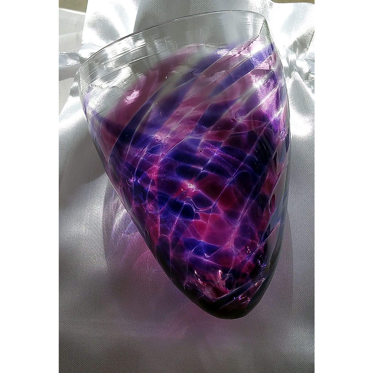 Jewish Wedding Glass to Break - Blue and Purple