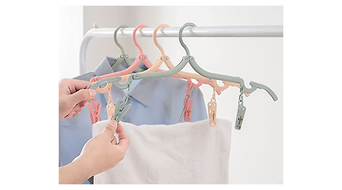 Foldable Hangers Set for Travel & Camping - 8 Pack