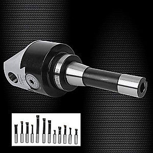 / 4 in Boring Head + R8-1-1/2-18 (7/16) Boring Bar + 3/4in Boring Cutter Set 40CR with Wrench for Household Industrial Use