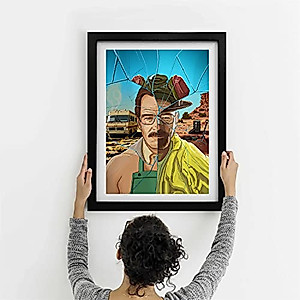 Breaking Bad Poster Walter White Poster TV Movie Poster Print Bedroom Canvas Wall Art Unframe 16x24inch Wiobome