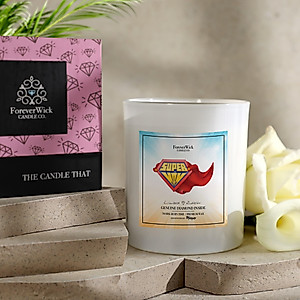 Super MOM Surprise Candle with Diamond Inside | Foreverwick Candles | Scented Soy Candles Gifts for Women Anniversary Candle Wax | Mom Candles All-Natural Organic Soy Candle 14oz | 70h