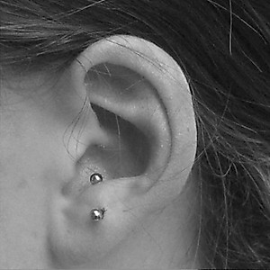 MODRSA Rook Piercing Jewelry Rook Earrings for Women Eyebrow Rings Surgical Steel Nose Bridge Curved Barbell 16 gauge Surface Tragus Piercing Jewelry Snug Earring