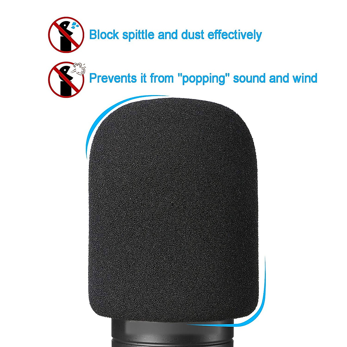 AT2020 Mic Boom Arm with Pop Filter - Microphone Mic Stand with Windscreen Compatible with Audio-Technica AT2020, AT2035, AT4040 Condenser Microphone by YOUSHARES