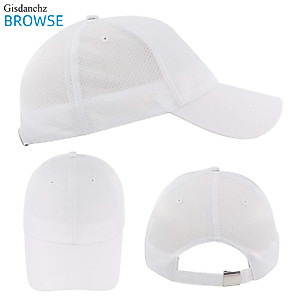 Gisdanchz Ball Caps for Men Cooling Hat Outdoor Runner Cycling Cap Mesh Golf Hats Trucker Hat Mens Womens Baseball Caps Low Profile Summer Cooling Hat for Men White