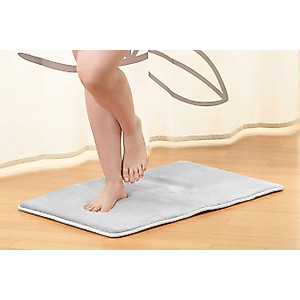 Bathroom Rug Mat Set 3 Pc - Memory Foam Plush Carpet Mats–Water Absorbent U-Shaped Bath Mats Lid Cover - Non Slip, Fast Dry Beauty The Beast Rose Rug Mat