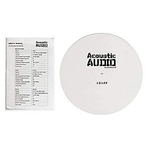 Acoustic Audio by Goldwood CSIC84 Frameless in Ceiling Speakers with 8" WOOFERS 1 Pair,White