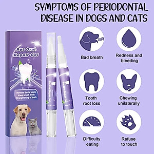 Pet Oral Repair Gel for Dogs, Pet Teeth Whitening Pen, Pet Oral Restoration Gel, Gel Care Cleaner for Dogs, Dissolve Tartar for Pets (2)