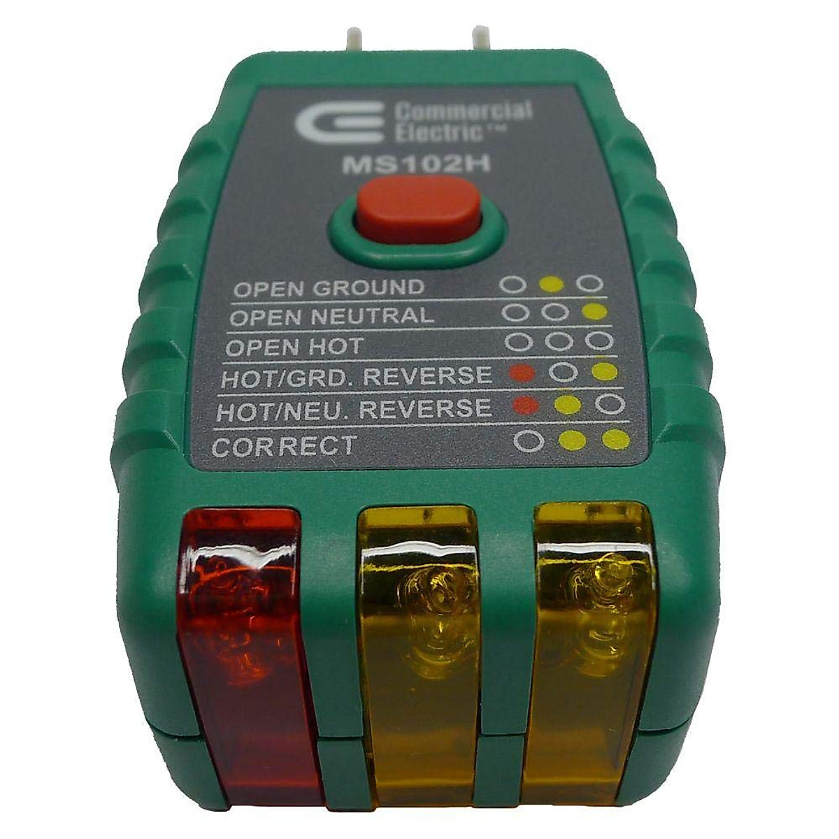 Commercial Electric 110-220V AC/DC Voltage Tester with GFCI Outlet Tester