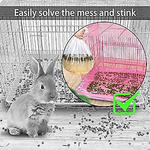 Toysructin 20Pcs Disposable Pet Cage Liner, Plastic Cage Liner Bag Clear Animal Toilet Film, Universal Pet Cage Liners Films for Pets Bunny Hamster Hedgehog Birds Chinchilla Parrot Rats Litter Pan