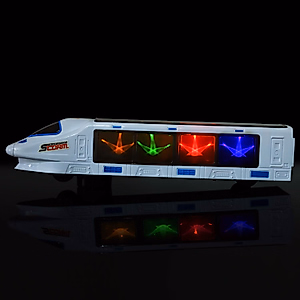 CYKT Electric Train Toy with Music, Beautiful 3D Lightning Electric Train, The Best Creative Gift Toy for 3-12 Year Old Boys