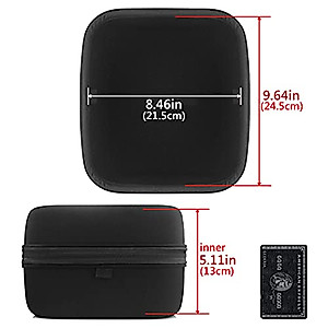 Geekria Shield Case for Large-Sized Over-Ear Headphones, Replacement Protective Hard Shell Travel Carrying Bag with Cable Storage, Compatible with Grado PS1000e, HiFiMAN HE6se (Black)