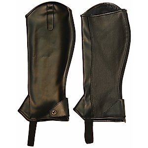 TuffRider Adult Micro Touch Half Chaps XL Black