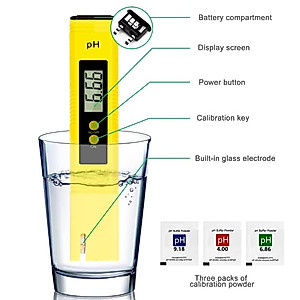 PH and TDS Meter Combo, Tuecota Digital ph Water Tester, 3-in-1 TDS Temperature & EC Meter, Digital Water Tester, Ultrahigh Accuracy Water Quality Tester for Drinking Water, Hydroponics, Aquarium etc