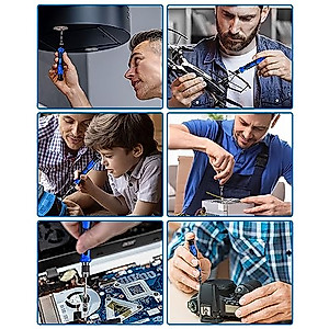 Precision Screwdriver Set, UnaMela Upgraded 122 in 1 with 101 Bits Repair Tool Kit, Magnetic Screwdriver Set with 21 Repair Tools for Electronics, Laptop, Computer, PC, iPhone, PS4, Game Console