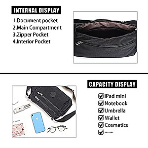 Crossbody Bags for Women Waterproof Tote Bag Casual Nylon Purse Handbag RFID Lightweight Messenger Bag