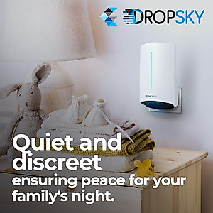Dropsky Indoor Flying Insect Trap - Plug-in Bug Light Trap for Fruit Flies, Gnats and Houseflies - Odorless and Mess Free (2 Traps + 2 Glue Cards)