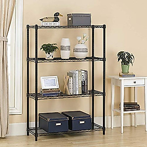 14x36x54 Inch 4-Shelf Storage Shelves Heavy Duty Shelving Unit for Kitchen Metal Shelves Garage Organizer Wire Rack Shelving Storage Unit Shelf Adjustable Utility NSF Certification Commercial