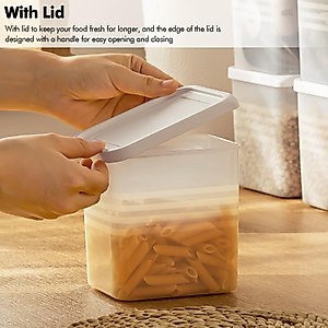 Poeland 3 Pack Refrigerator Organizer Boxes, Fridge Side Door Storage Containers with Lid, Stackable Food Storage Organizer for Kitchen, Refrigerator (Translucent)