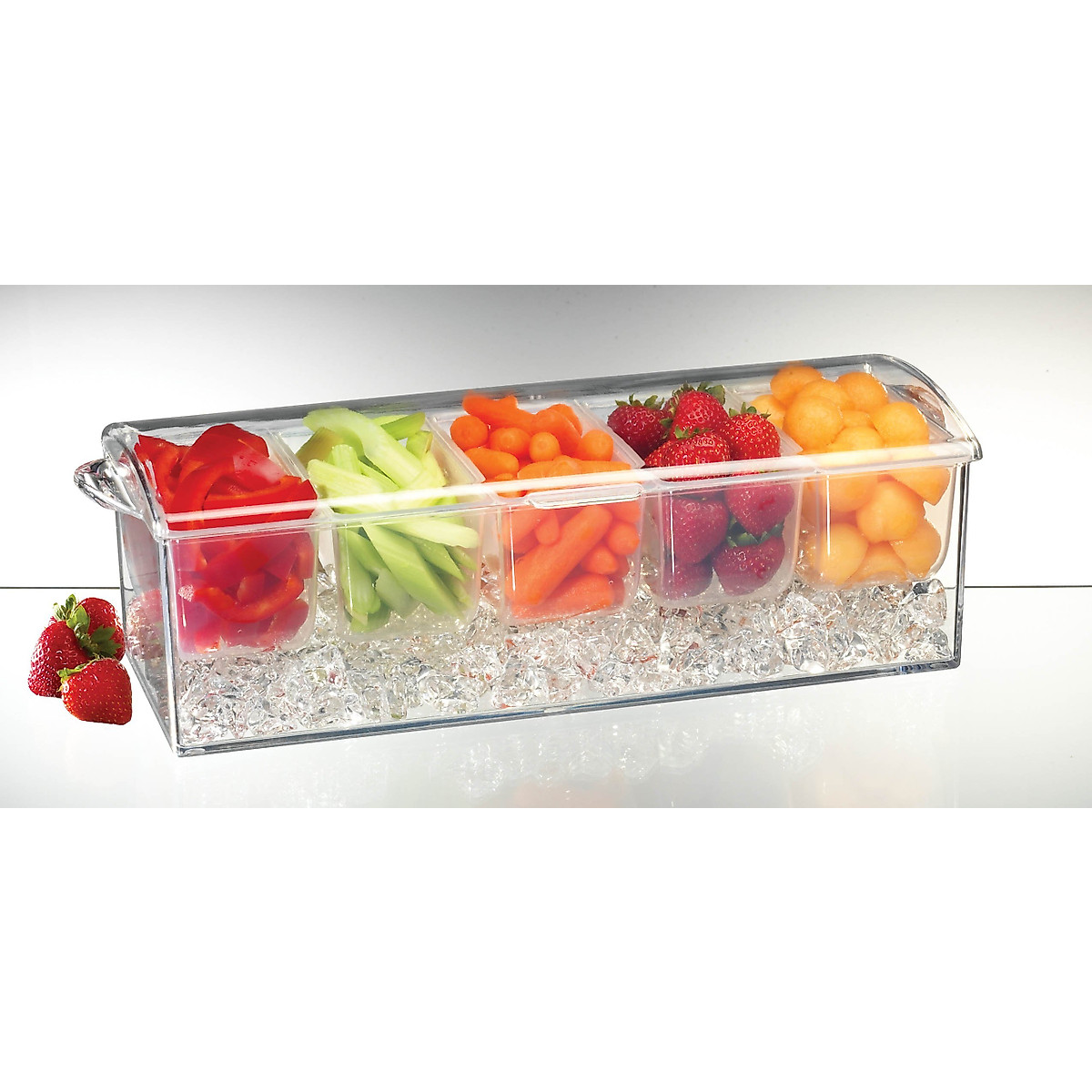 Prodyne Acrylic On-Ice Condiment, 1-Pack, Clear