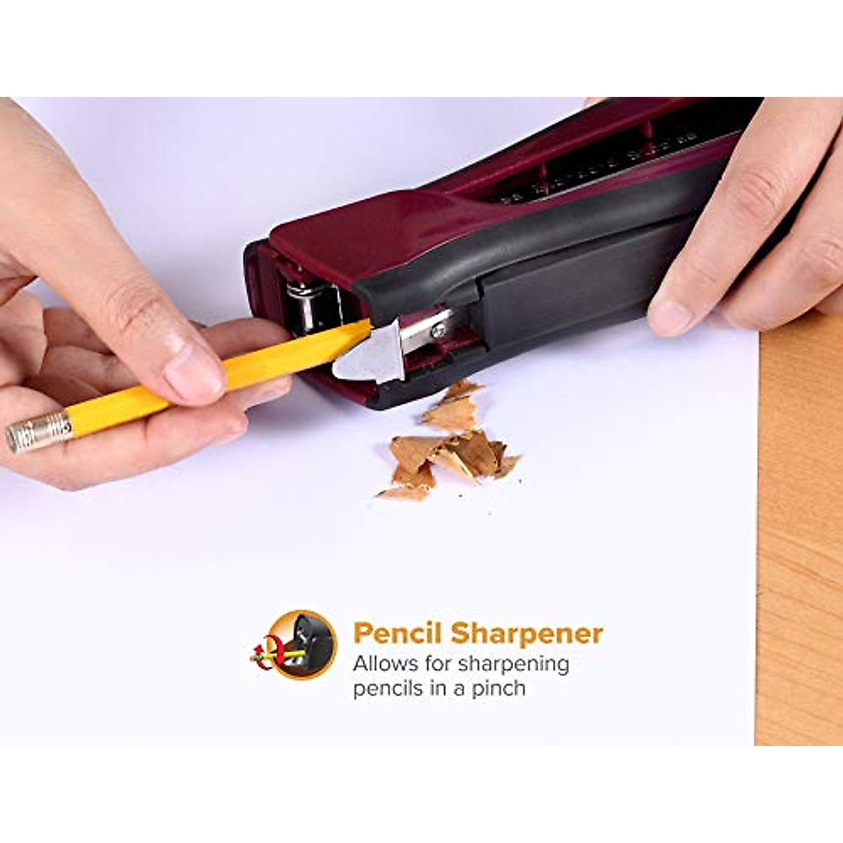 Bostitch Office Dynamo Stand-Up Stapler with Built-in Pencil Sharpener, Staple Remover and Staple Storage (B696R-MAG)