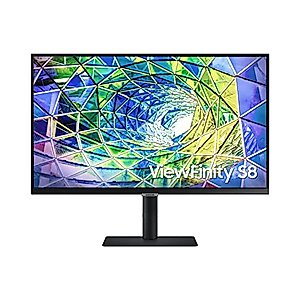 SAMSUNG S80A Computer Monitor, 27 Inch 4K , Vertical , USB C , HDR10 (1 Billion Colors), Built-in Speakers (LS27A800UNNXZA)