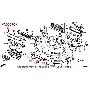 Rexka 40pcs Rear Front Bumper Cover Fender Grille Under Cover Push-Type Retainer Clip Fastener Rivet 91505-TM8-003 for Honda Acura
