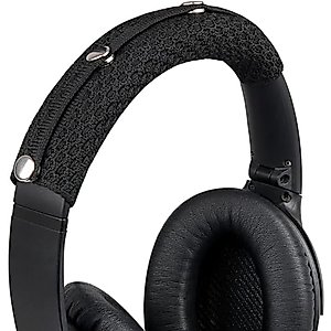 GVOEARS Replacement Headband Cover for Bose QC35, QC25, JBL, Anker Soundcore, Sony, Hyperx, Sennheiser, ATH, Plantronics Headsets, Headband Cushion Easy Installation No Tool Needed Black