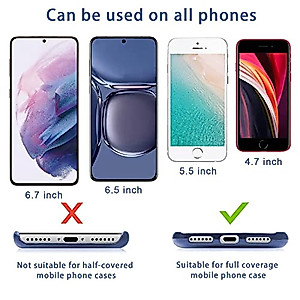 Universal Cell Phone Lanyard IOXQP, 2 × Universal Phone Lanyard,4× Phone Lanyard Pads,Black Nylon Adjustable Neck Strap Compatible with All Smartphone