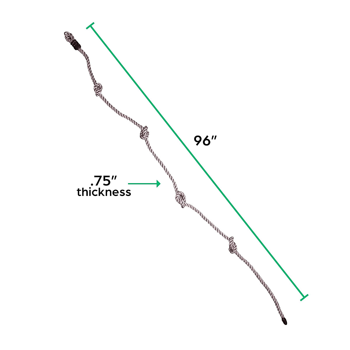 Jungle Gym Kingdom Rock Climbing Holds for Kids - Indoor & Outdoor Rock Wall Climbing Kit with Mounting Hardware, Knotted Rope and 25 Handles - Playground Accessories﻿