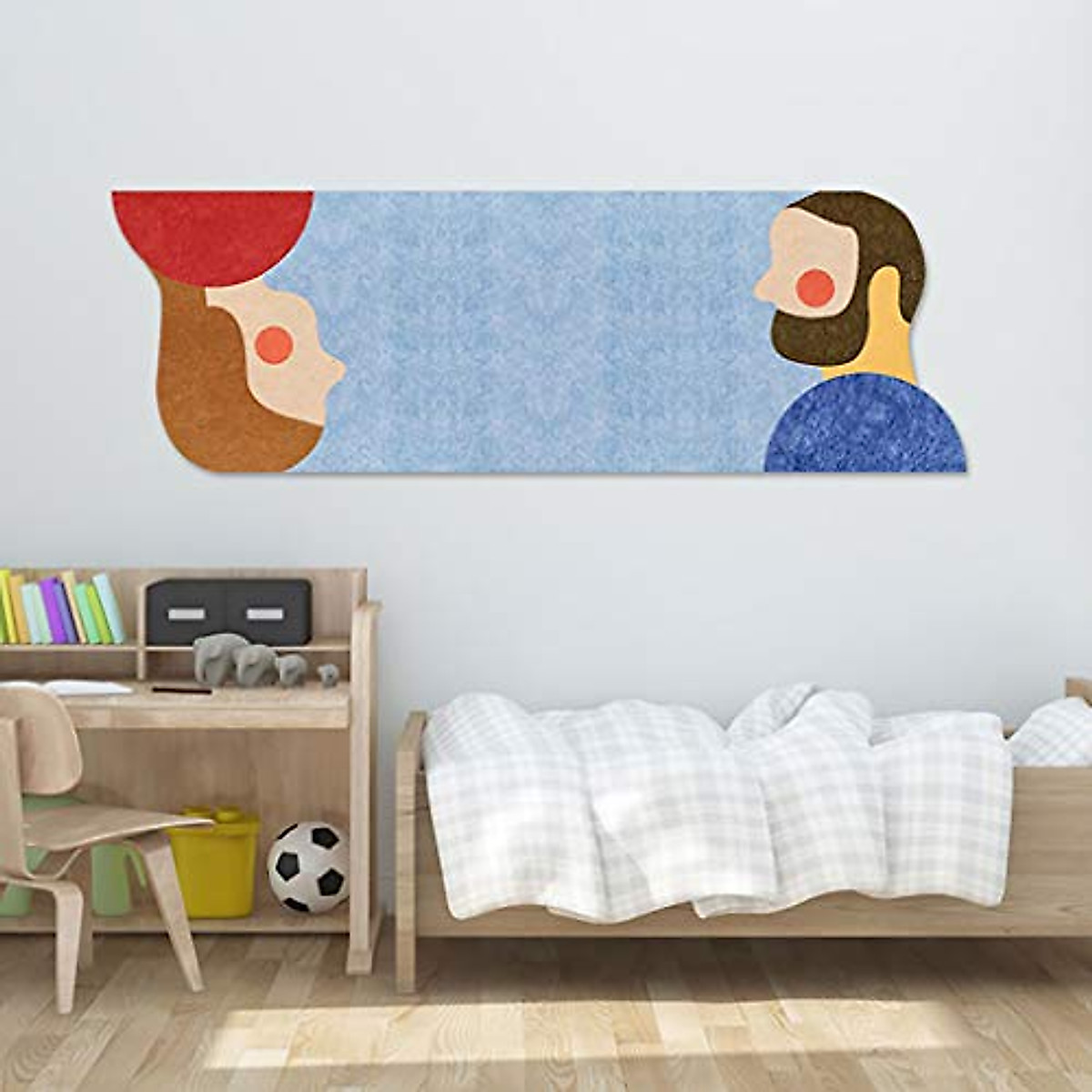 Abstract Felt Cork Board, self-Adhesive Background Wall Sticker for Living Room, DIY Creative Note Binding Board/Message Board